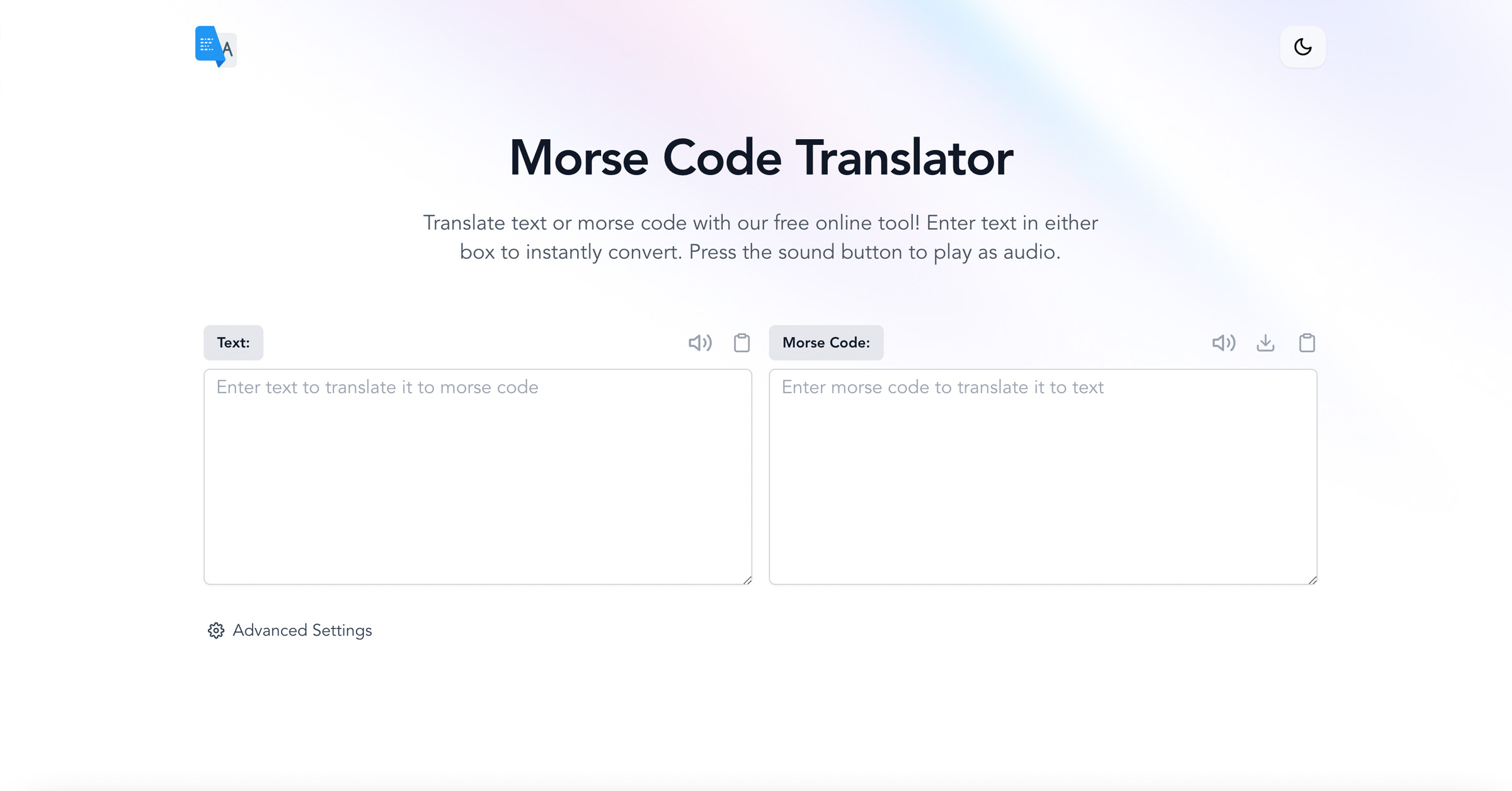 Morse Code Translator - Translate morse code & text (with audio!)
